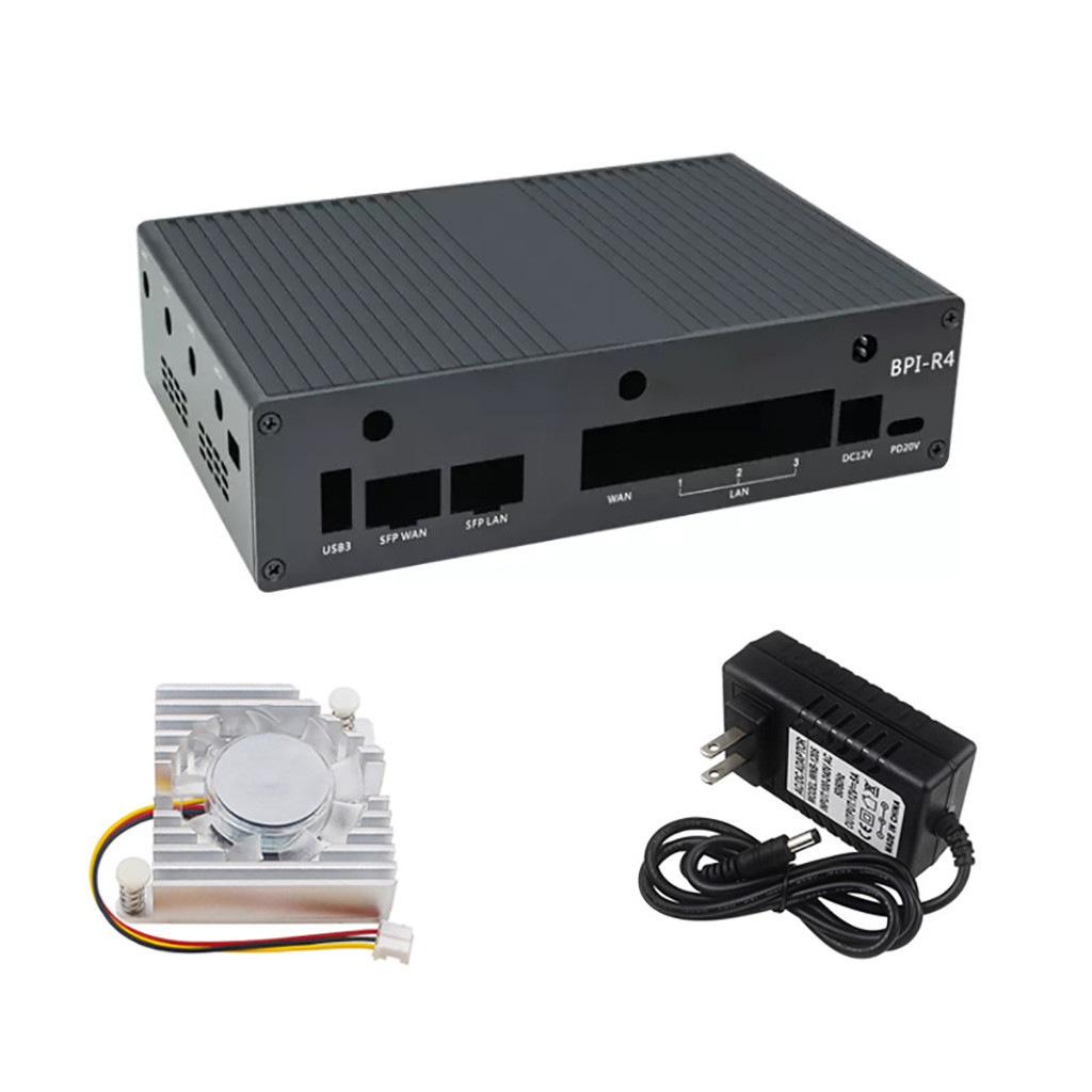 For Banana Pi R4 BPI-R4 Aluminum Case Metal Shell Protective Box with ...