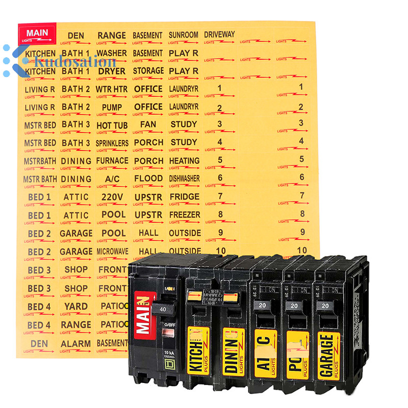 Kudosation 129 Pcs Circuit Breaker Box Labels Conspicuous ...