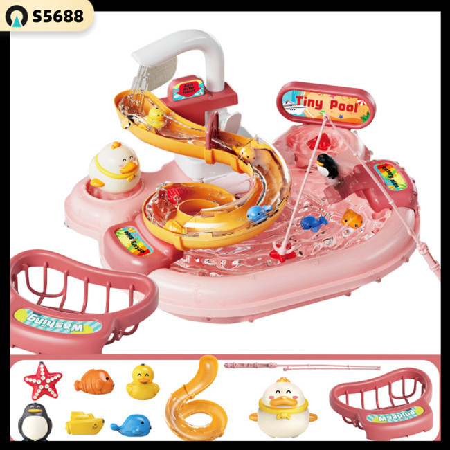 BN Play Sink With Running Water Play Kitchen Sink Toys Kids Electric ...