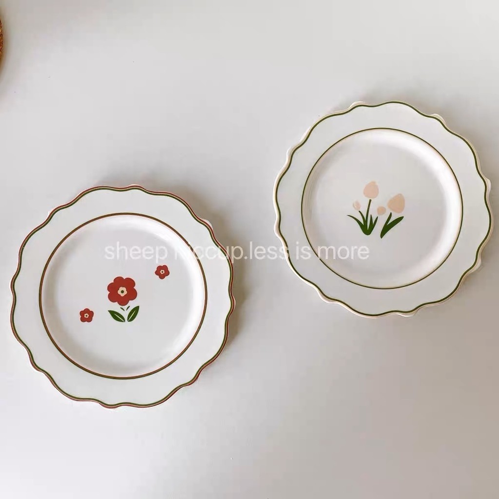 Lamb Homemade | Ins Simple Retro Tulip Small Flower Pattern Minimalist ...