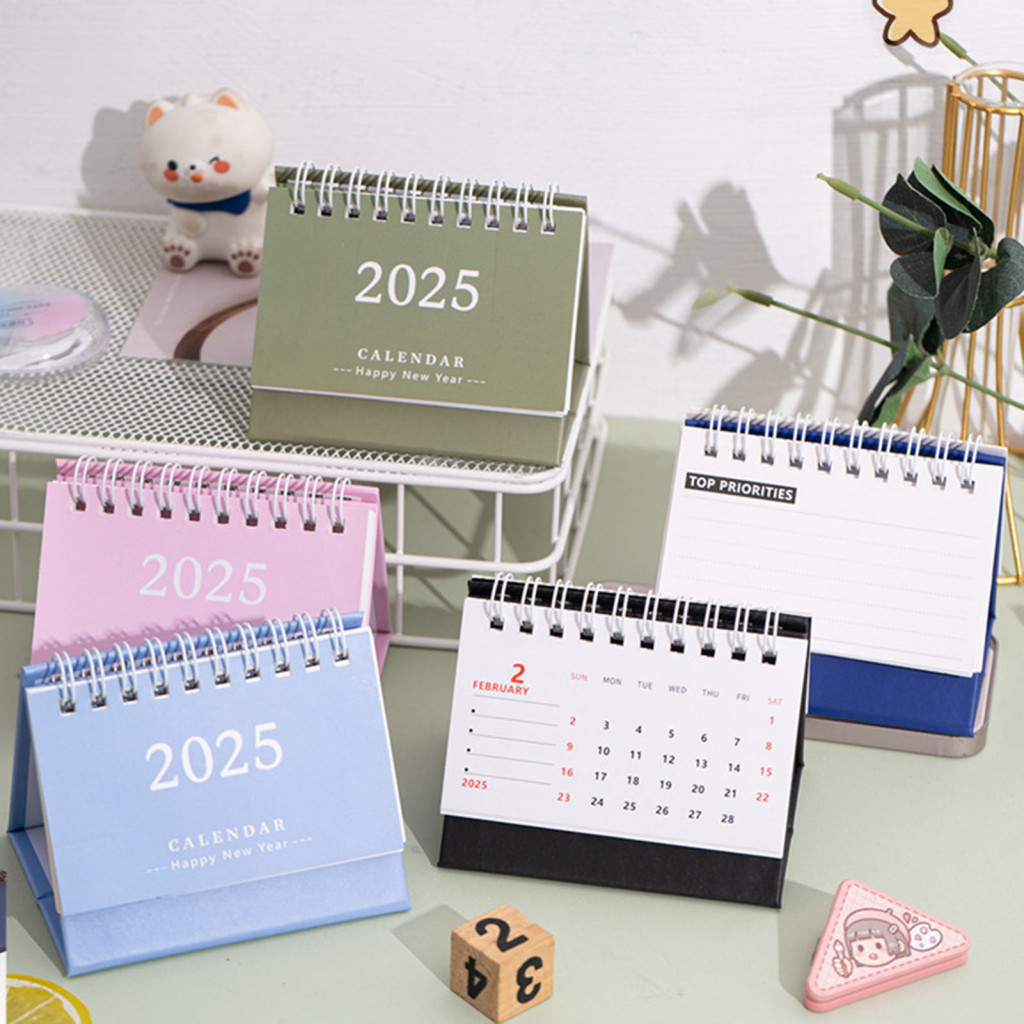Triangular Folding Desk Calendar Mini Desktop Calendar 2025 Desk ...