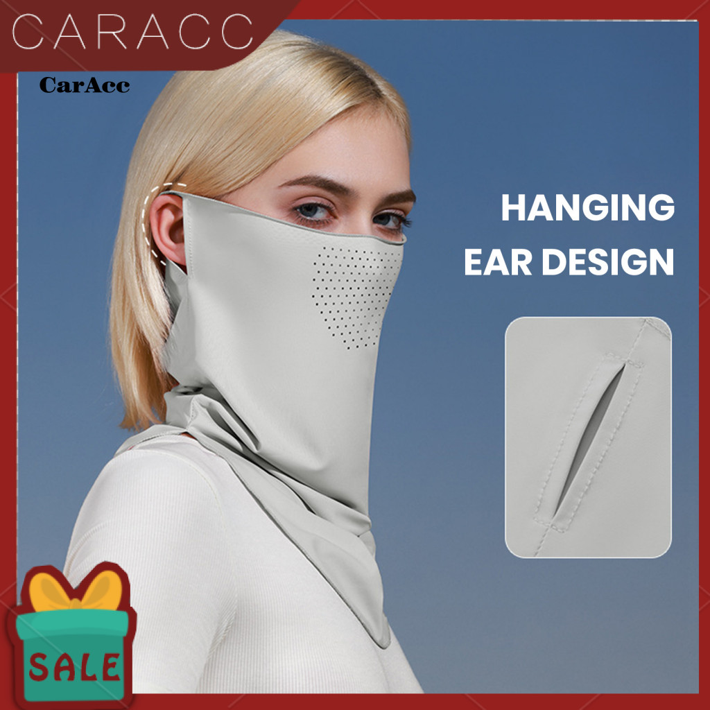Cooling Face Gaiter Sun Protection Face Guard with Ear-hanging Design ...