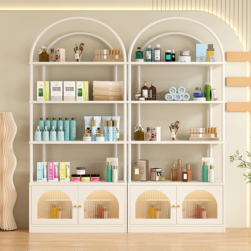 Shelf cosmetics display cabinet beauty salon product display rack nail art display cabinet glass ...