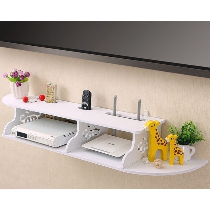 Wall Mount Storage Shelf Holder Stand Rack TV Box Astro Router PC DVD ...