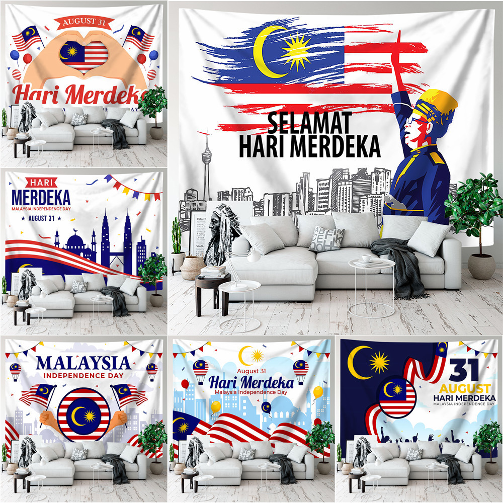 Selamat Hari Merdeka Independence Day Wall Tapestry with Clips ...