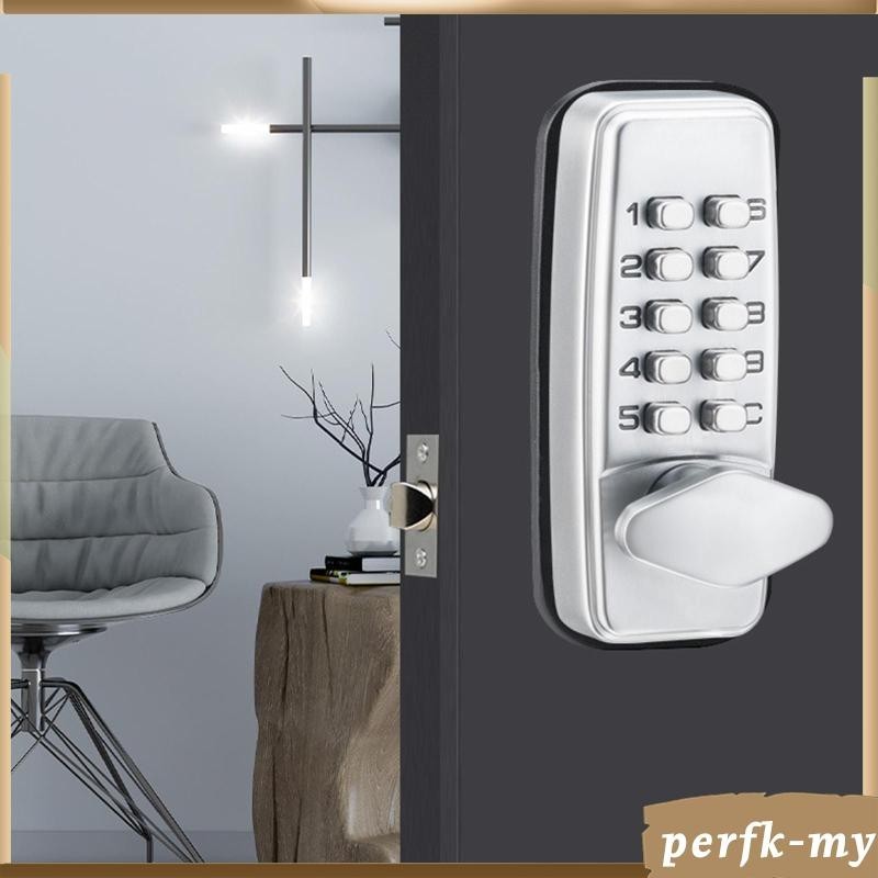 [PerfkMY] Mechanical Door Lock Latch Door Lock Password with Keypad Push Button Digital Access ...