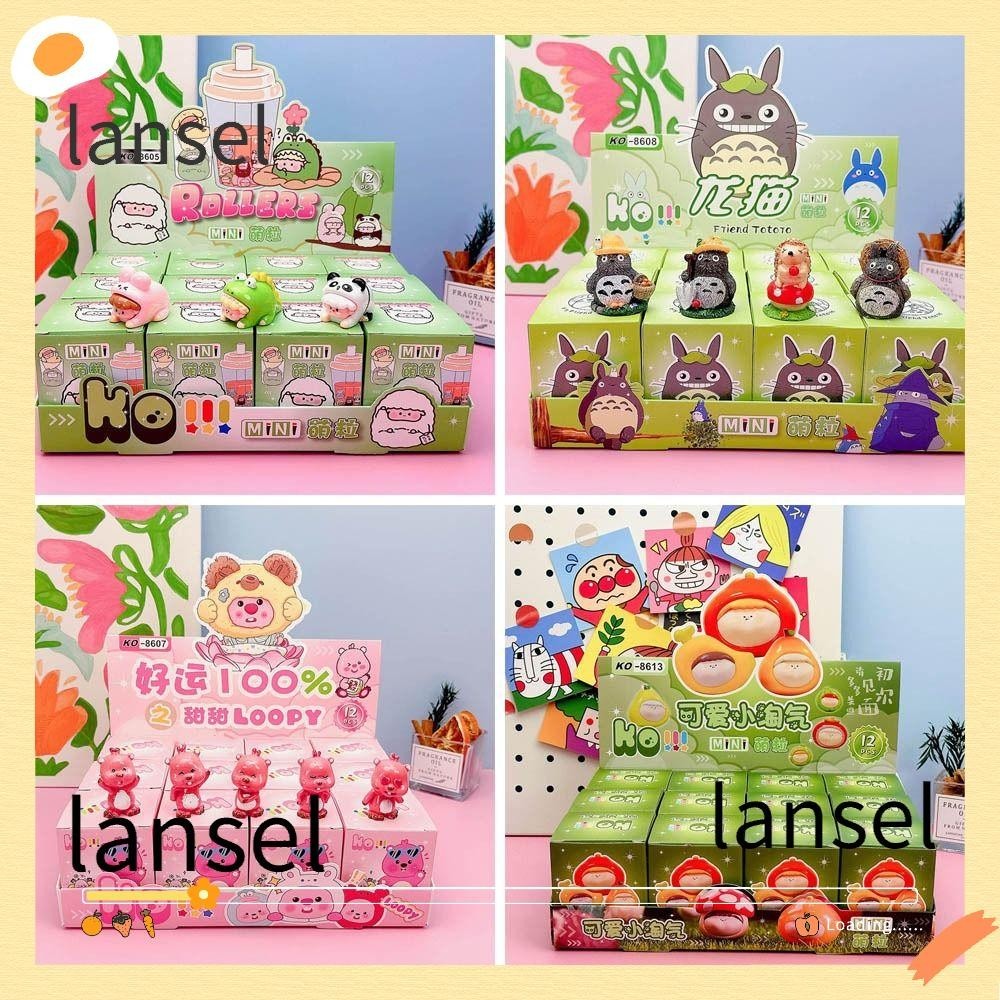 LA 12 box/set Box, Pop Bean Totoro Anime Cartoon Figure Model, Loopy ...