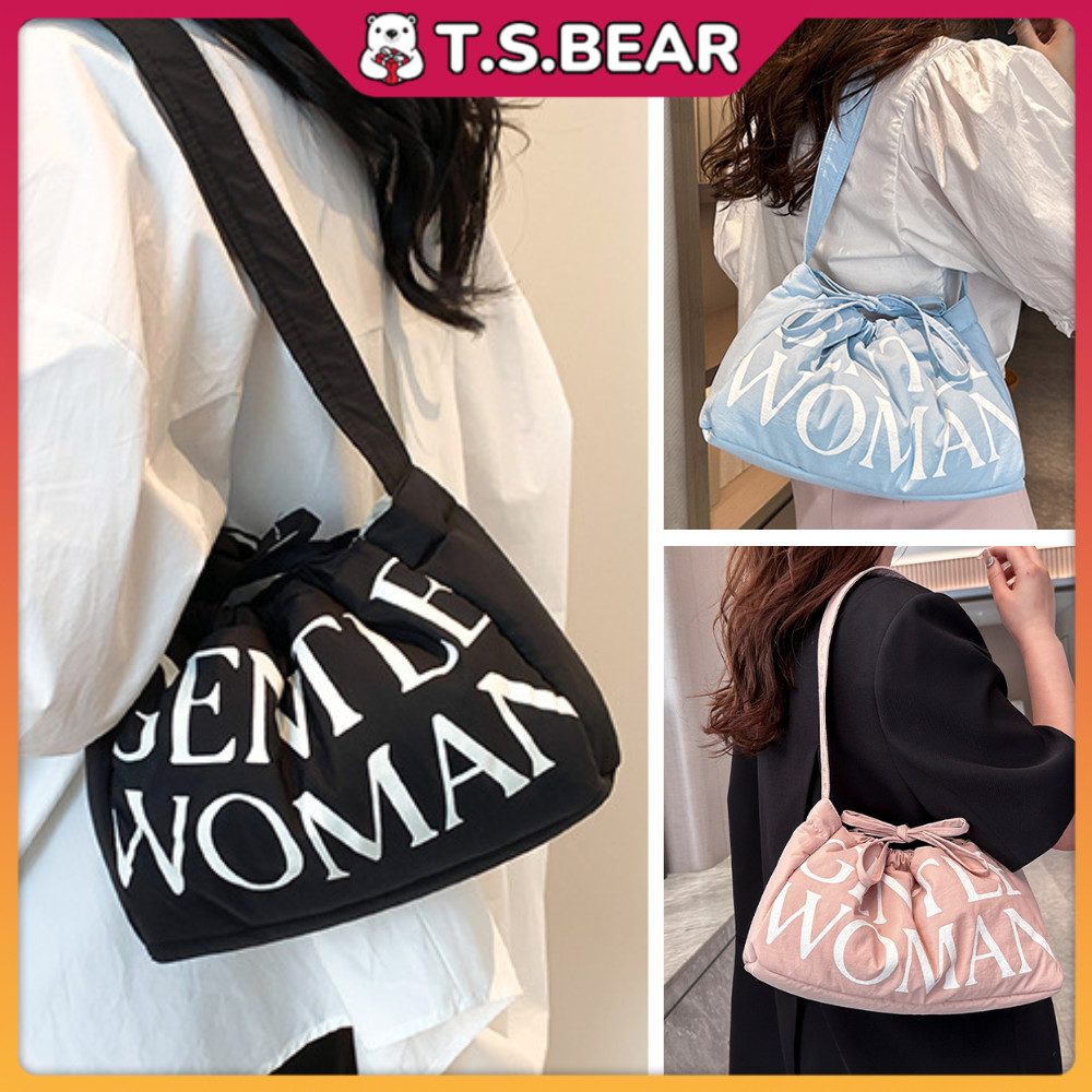 Women Dumpling Bag Casual Shoulder Bag Puffy Sling Bag Drawstring ...