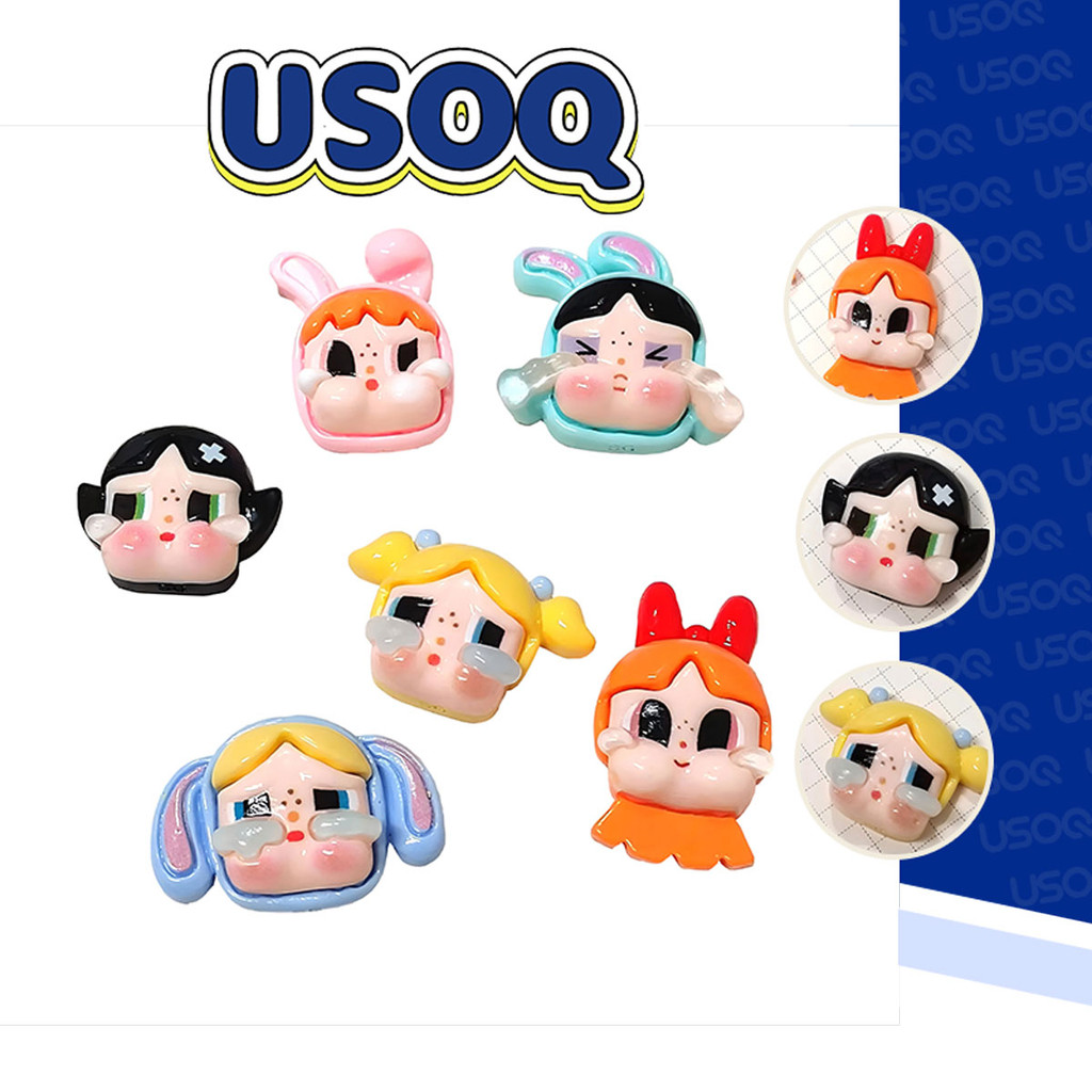 USOQ Shoe Charm Jibit for Jaring POP MART X The Powerpuff Girls cartoon ...