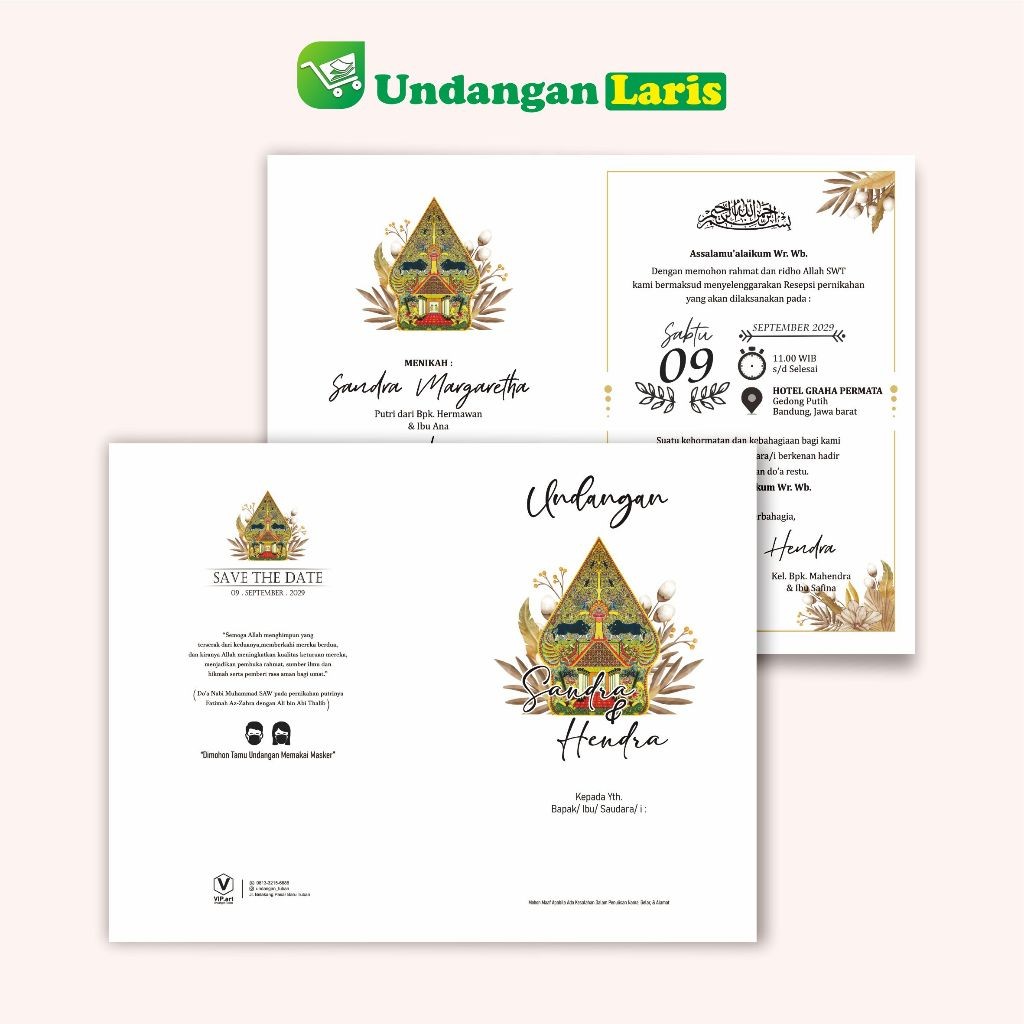 Javanese Gunungan Wayang Wedding Invitation Aesthetic Aesthetic Kejawen ...