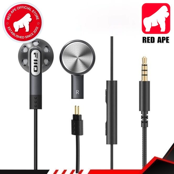 FiiO FF1, Dynamic Driver Wired Flathead Earbuds: with Microphone ...