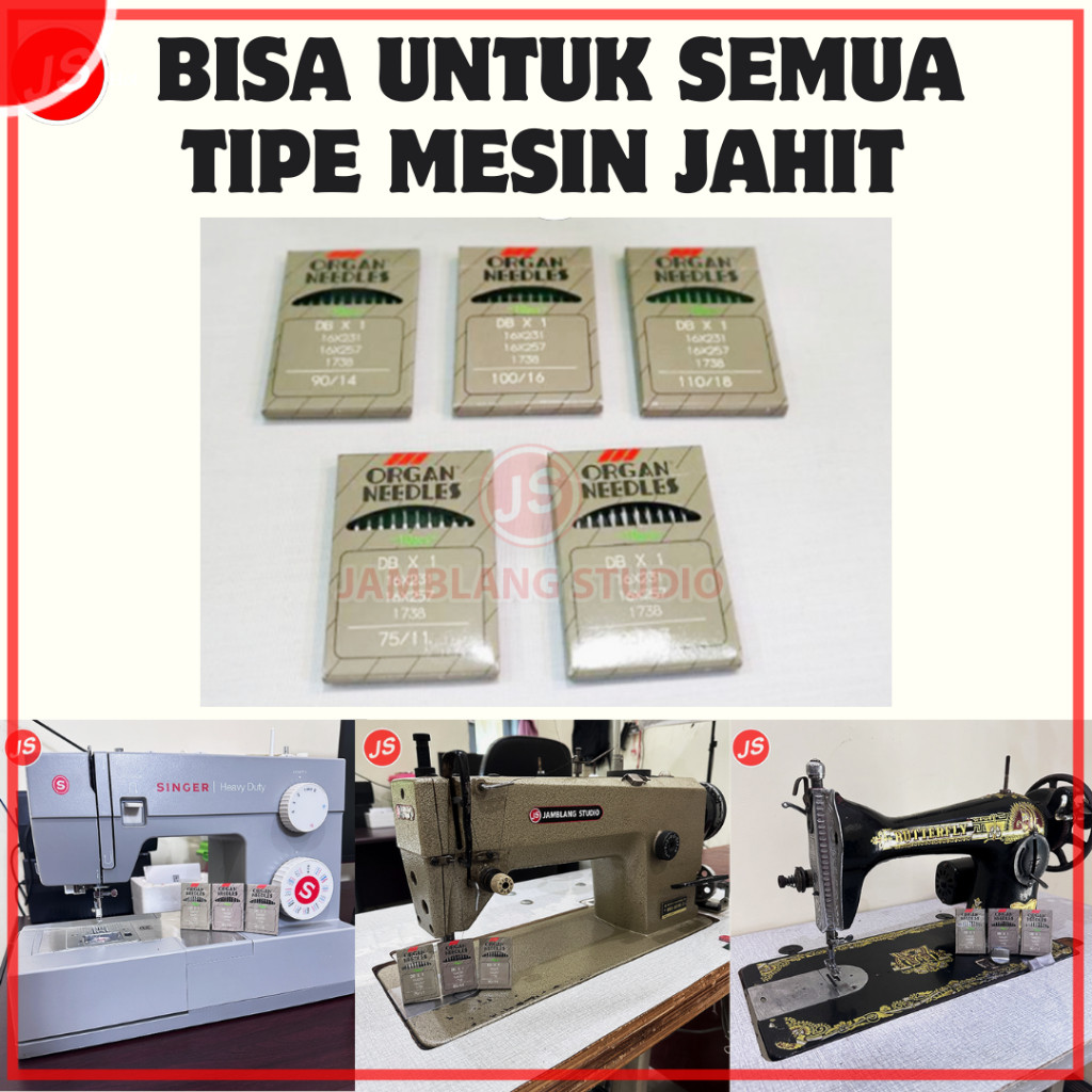 MESIN Original DB Organ Sewing Machine Needle | 1-needle Sewing Machine ...
