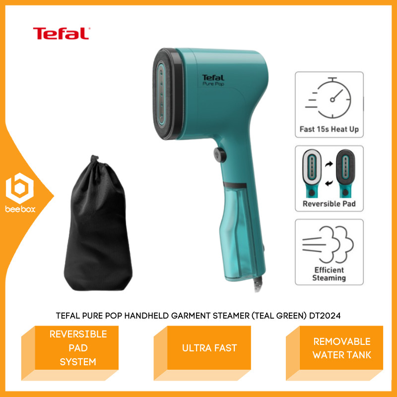 Tefal Pure Pop Handheld Garment Steamer Ultra Fast Reversible Pad ...