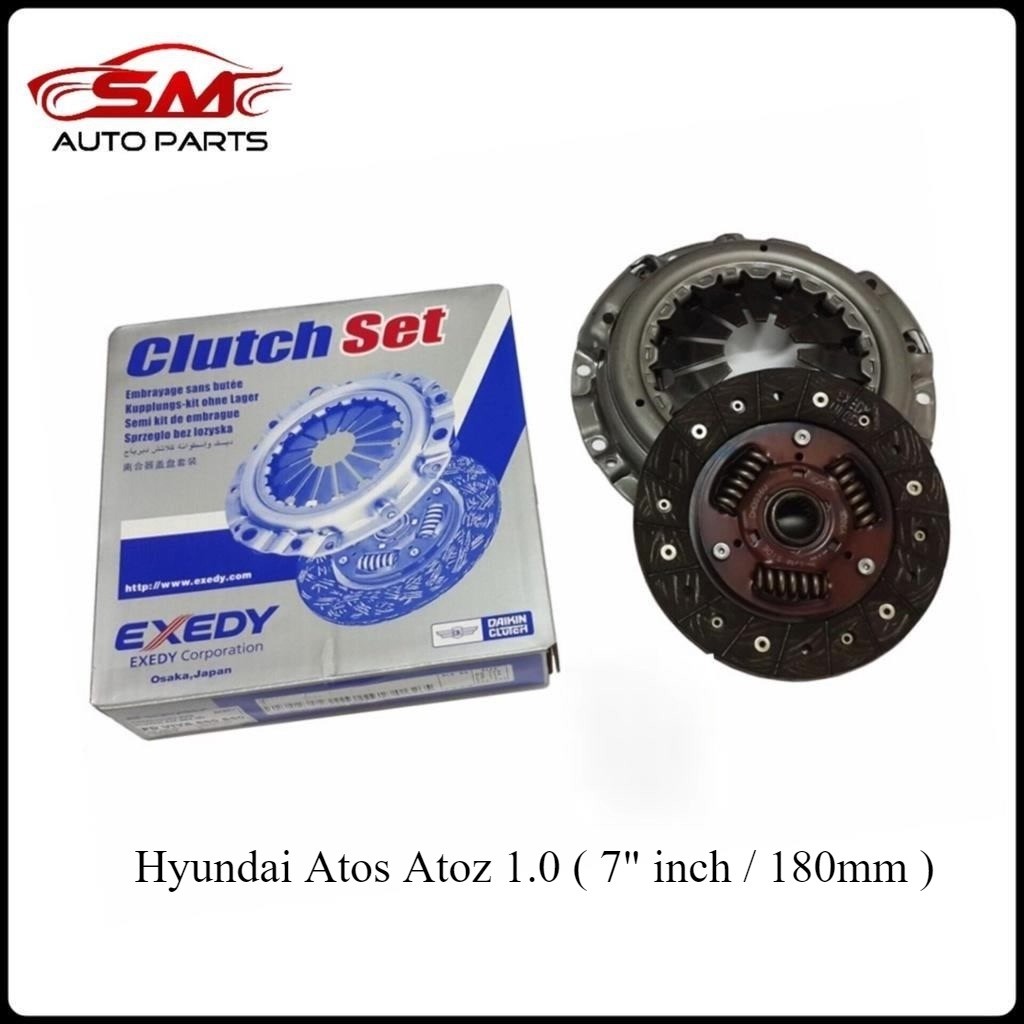 Exedy Daikin Clutch Kit Set - Hyundai Atos Atoz 1.0 ( 7" inch / 180mm ...