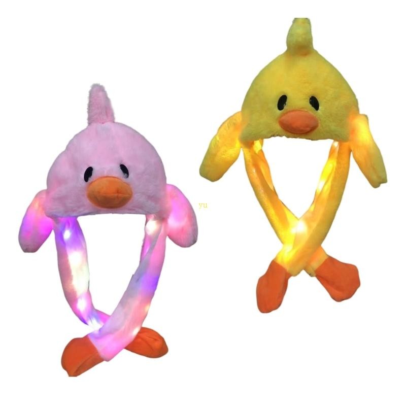 yu Led Duck Hat With Moving Ears Led Animal Hat Earflap Floppy Ear Hat ...