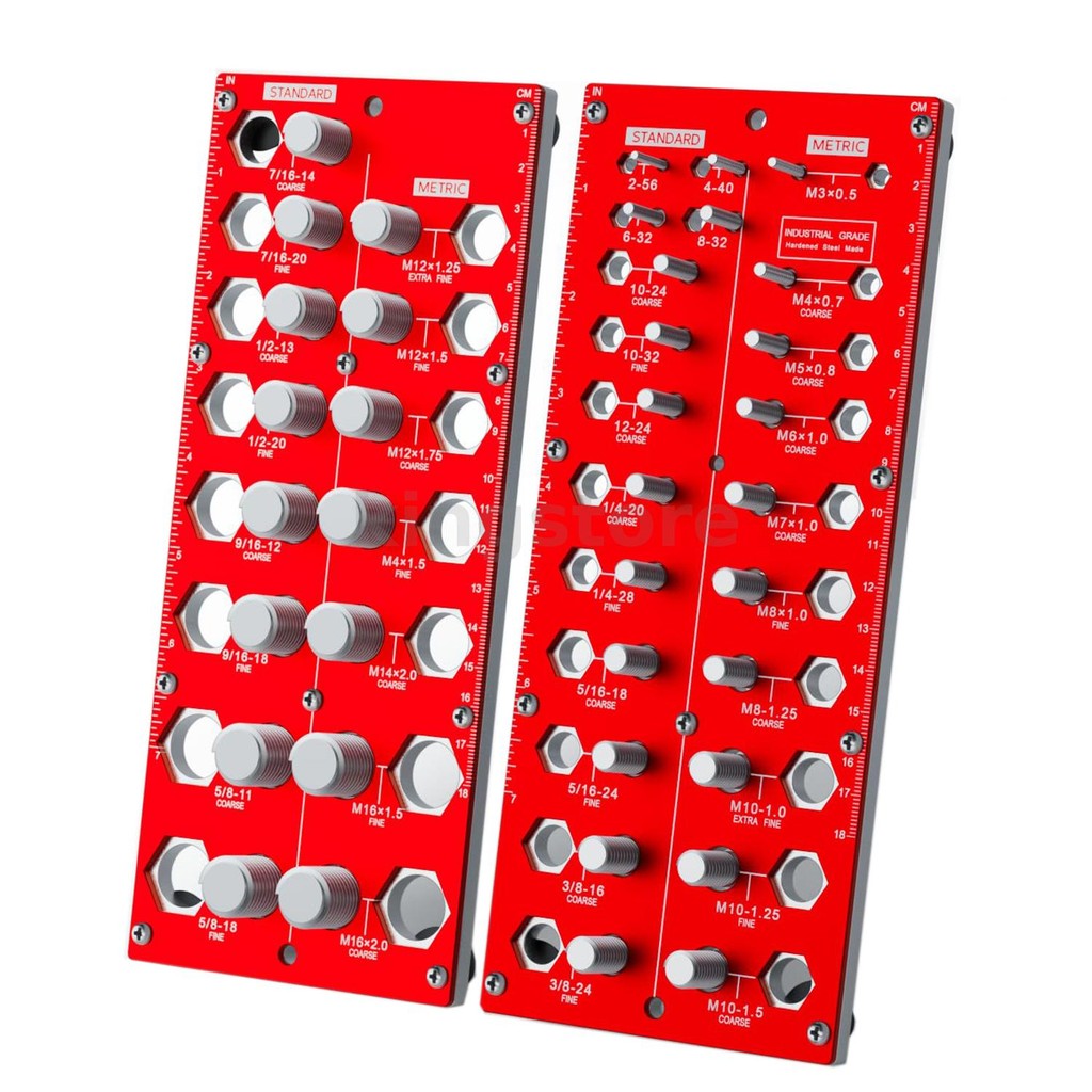 38 Nut and Bolt Thread Checker Standard and Metric Board Nut and Bolt ...