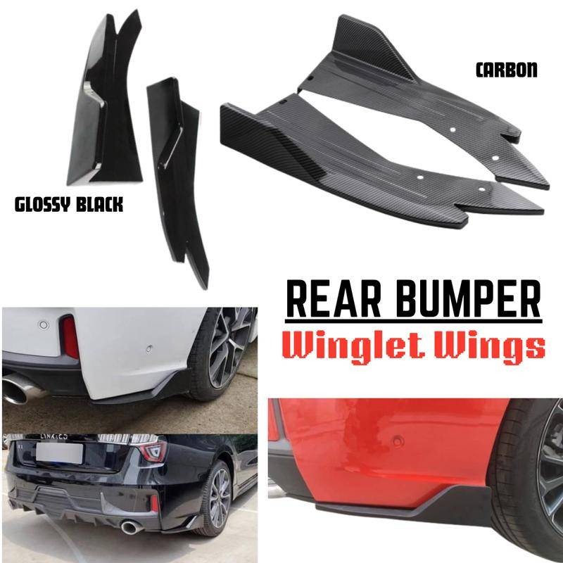 *UPGRADE DESIGN*Universal Rear Bumper Lip Diffuser Winglet Wings Anti ...