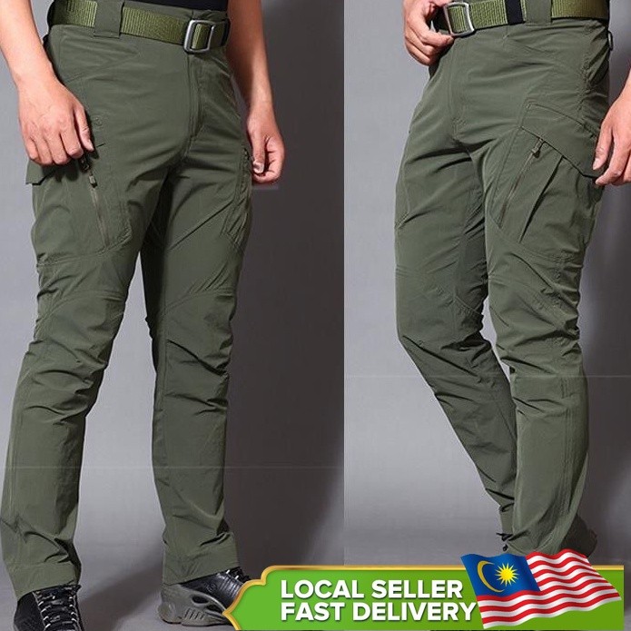 Men Combat Trousers Casual Training Pants Multi-pocket Waterproof ...