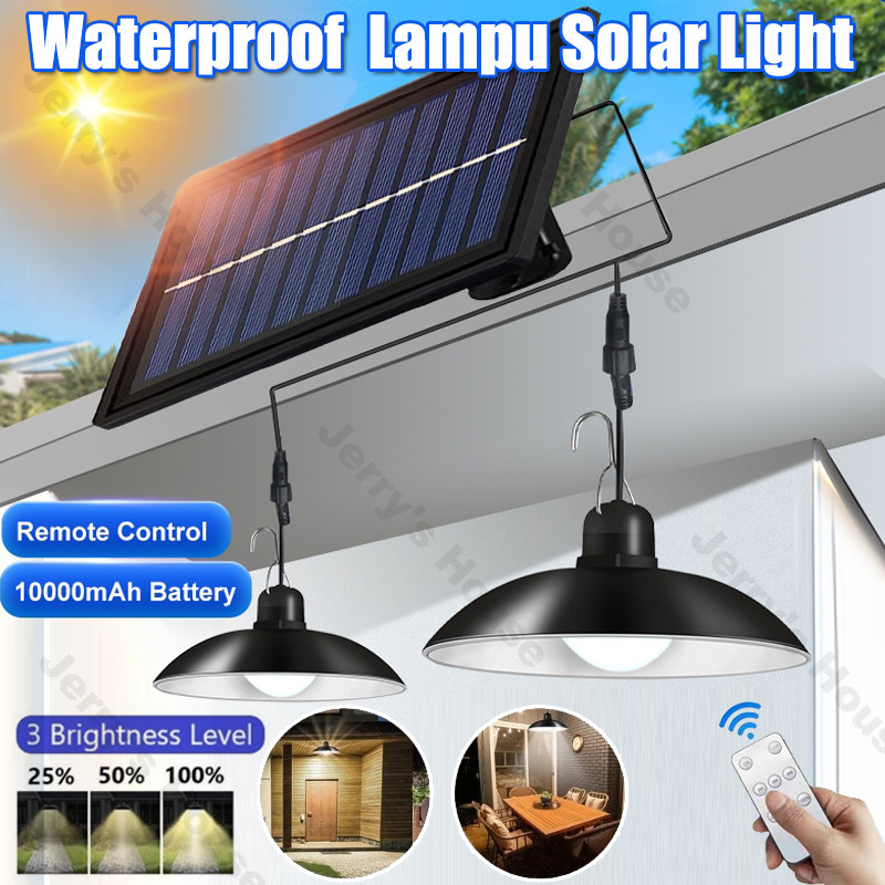 Lampu Raya Solar Light Wall Light Remote Control Waterproof Garden Lamp ...