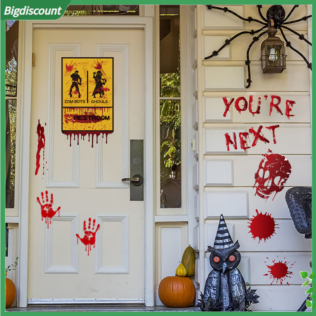 {BIG} Handprints Stickers Spooky Wall Decorations Spooky Halloween Wall ...
