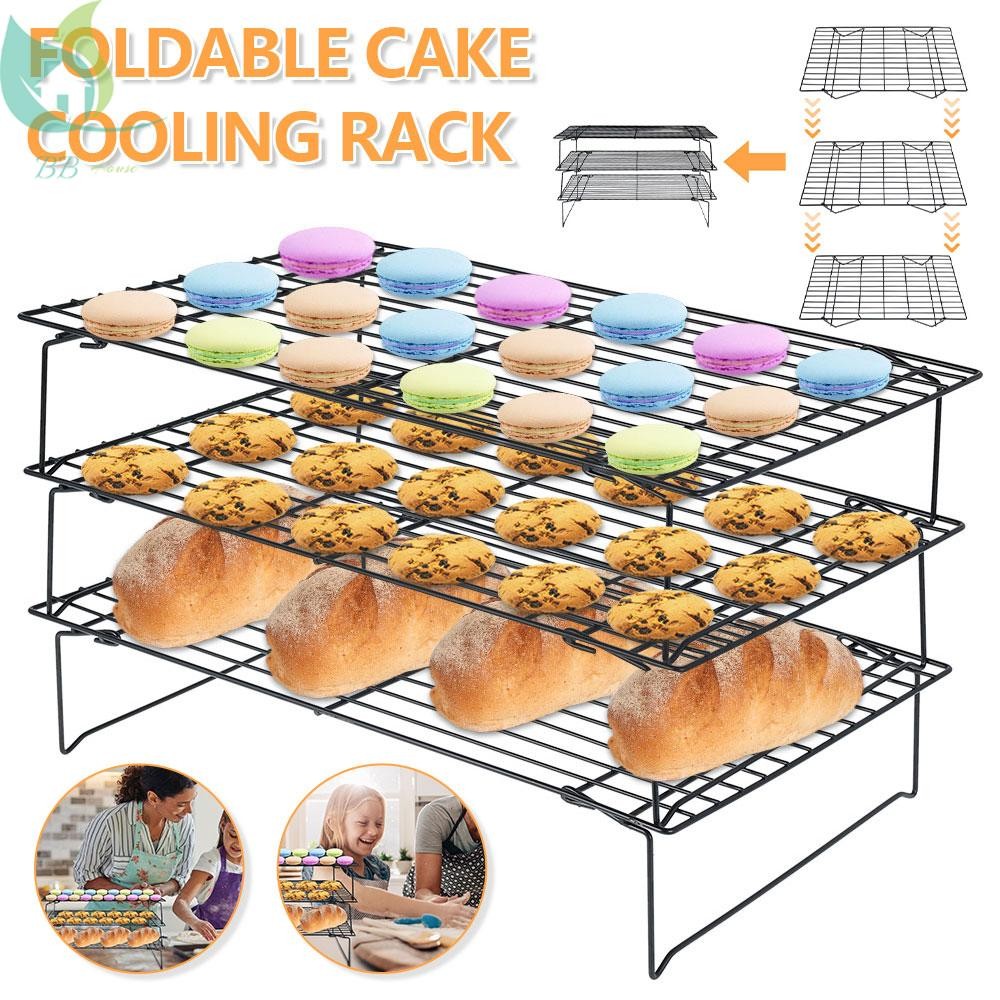 Nonstick Cake Pizza Cooling Rack Foldable Mini Grid Drying Tray Food ...