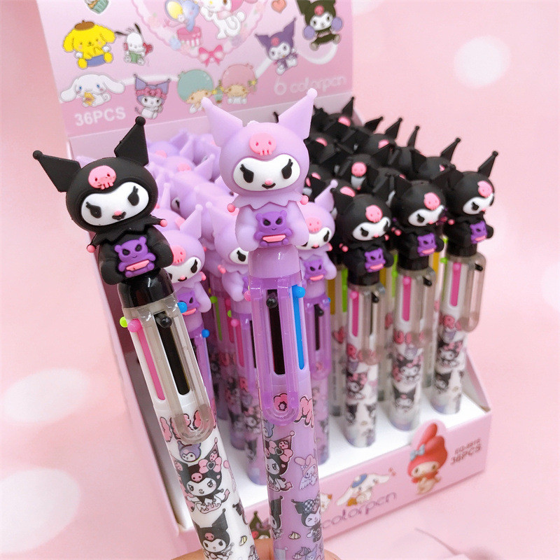 Cartoon Kurumi6Color Ballpoint Pen3DSilicone Doll Hairstyle Clow M Six ...