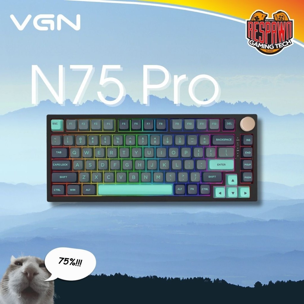 VGN N75 Pro Tri-Mode Hot-Swappable Mechanical Keyboard | Shopee Malaysia