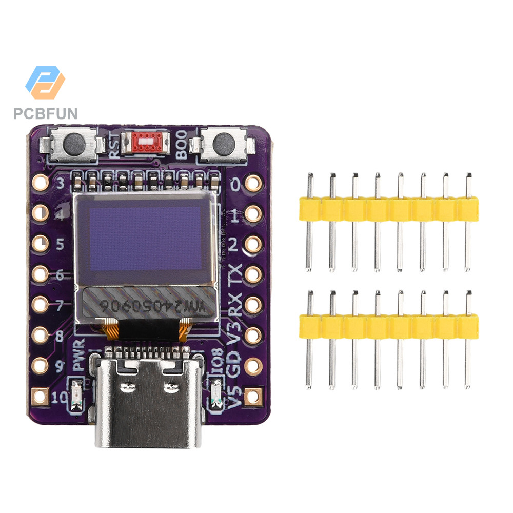 Pcbfun Esp32 C3 042 Inch Oled White Light Display Bluetooth Development Board Type C Shopee 