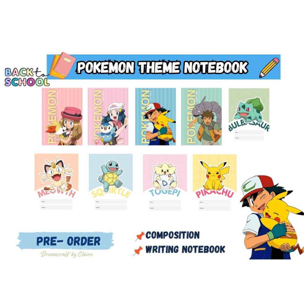 PREORDER POKEMON- Themed Notebooks for Kinder, Prep, Nursery, Grade1 ...