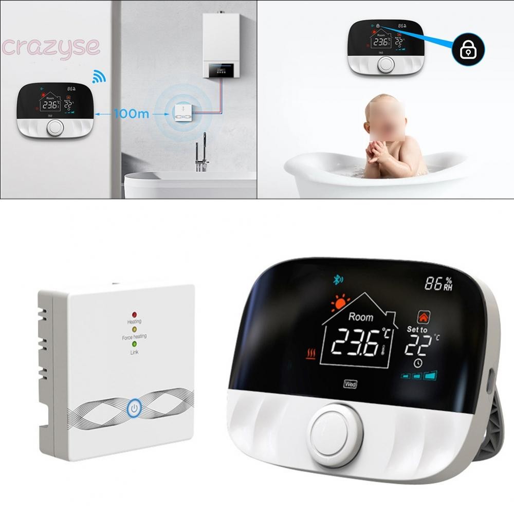 RF433 Thermostat Memory Function Weekly Programmable Flame-retardant PC | Shopee Malaysia