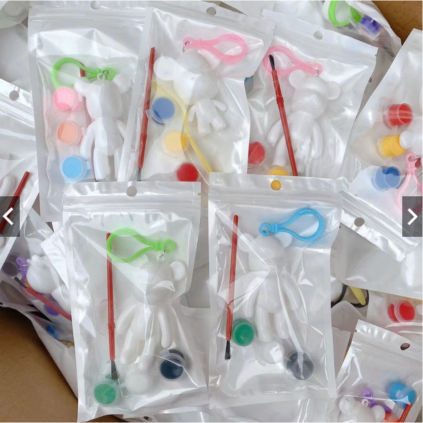 Bearbrick DIY Acrylic Colouring Fluid Bearbrick Keychain Bear Painting ...