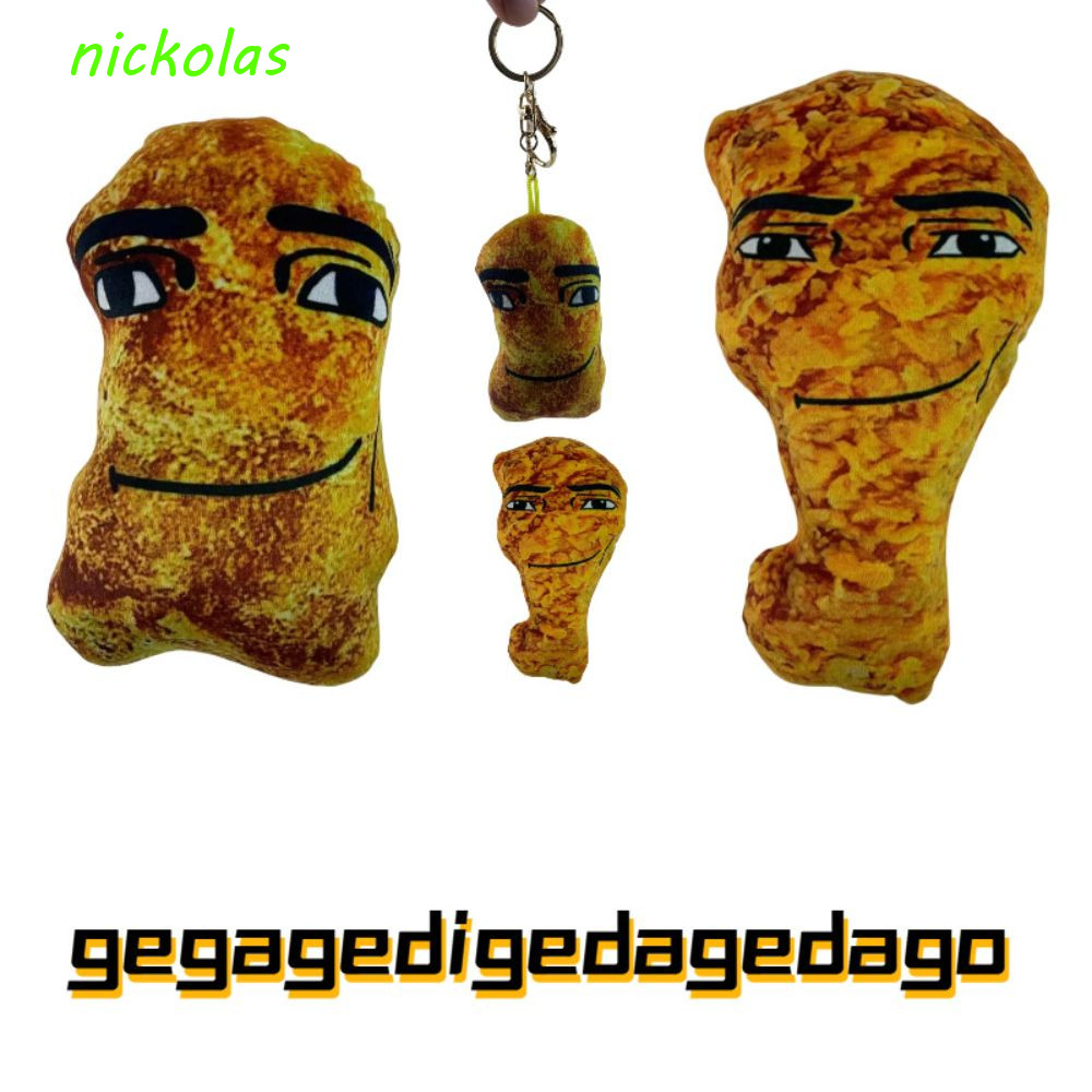 NICKOLAS Chicken Nuggets Key Ring, yellow Friend Gift Chicken Leg ...