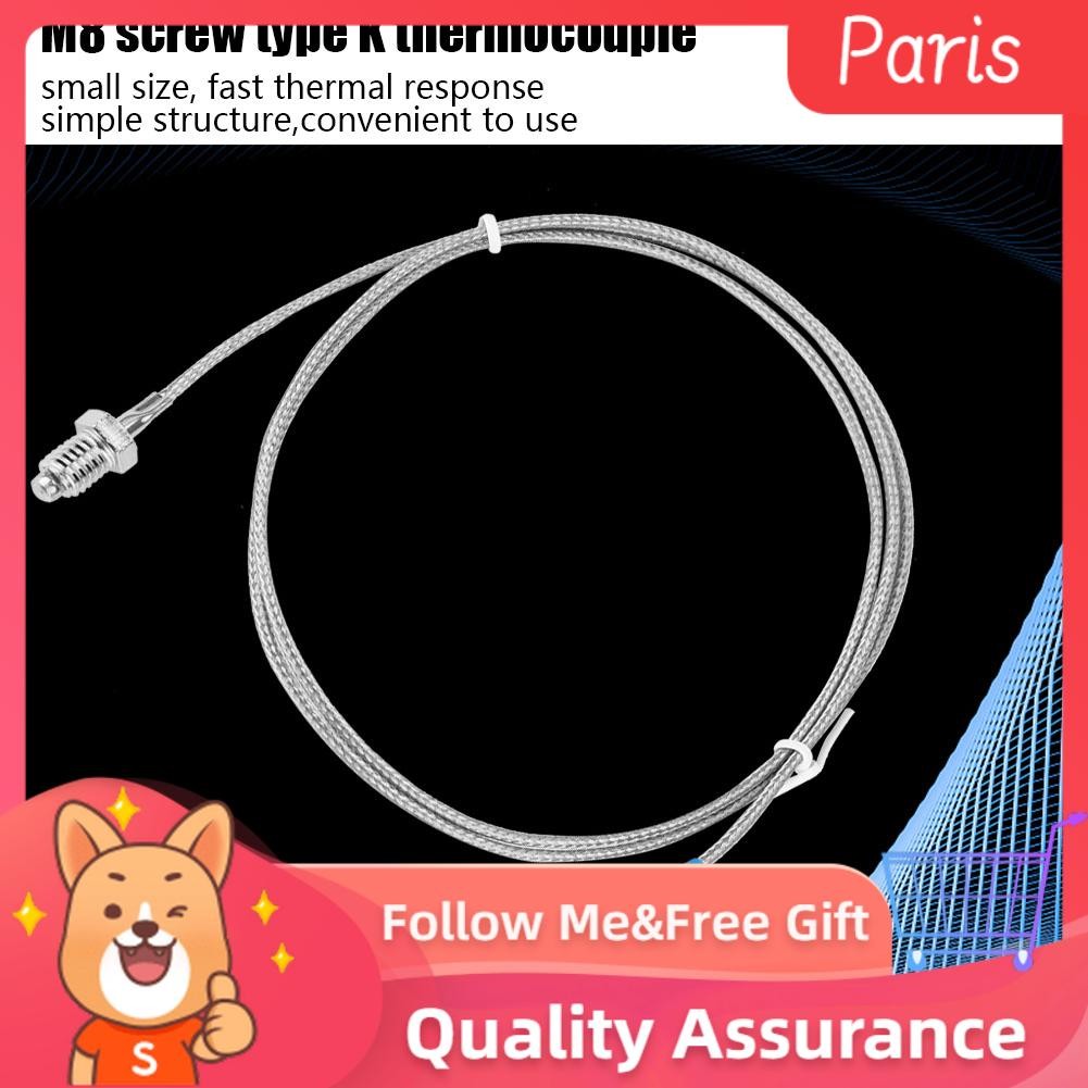 Superparis K Type Thermocouple M8 Screw Thread Temperature Sensor Probe ...