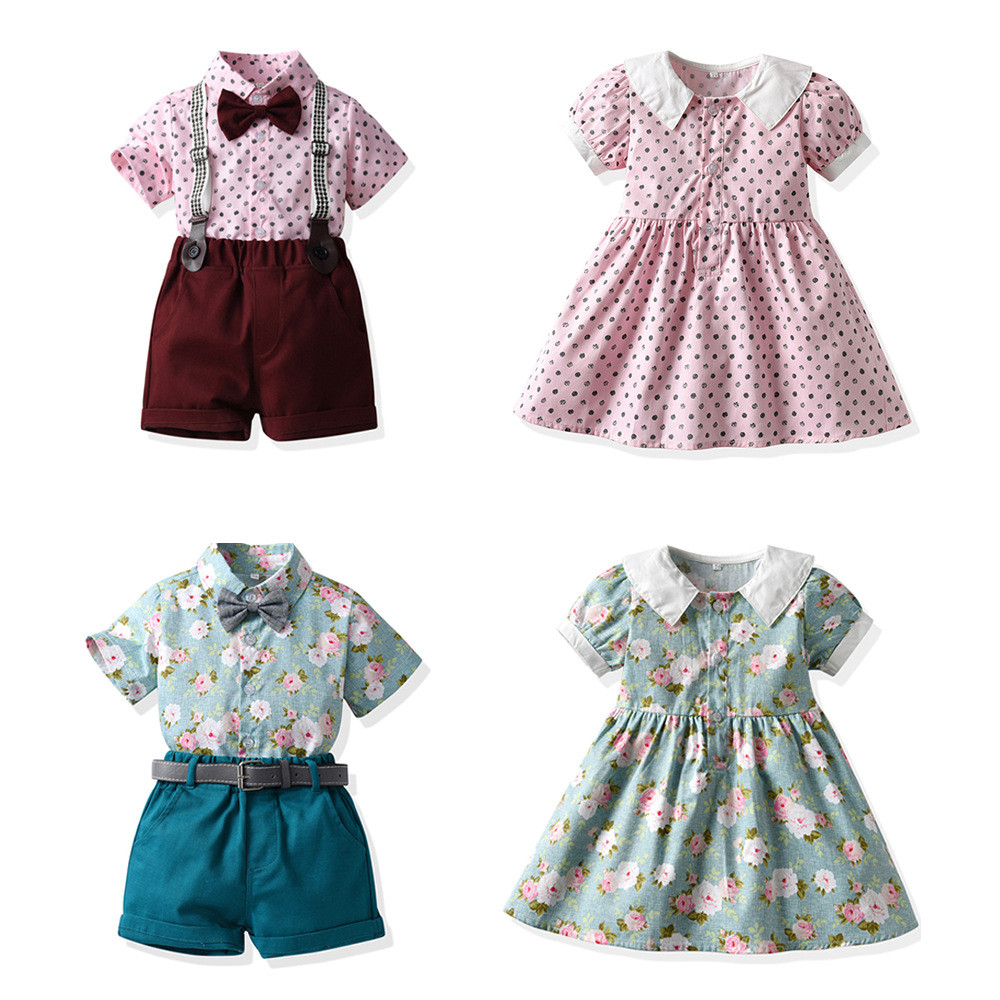 Brother and sister matching clothes kids baby boys outfit formal suits ...