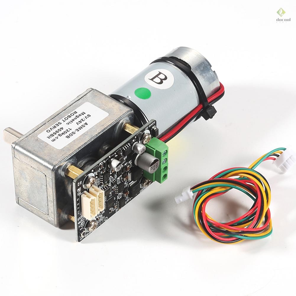 RS485-BUS Worm Self-locking Servo High Torque 360 Degree Rotation 24V ...