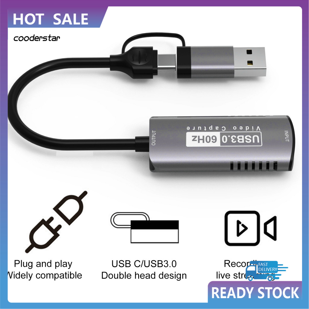 COOD Type-c Video Capture Card Portable Video Capture Card 4k 60fps ...