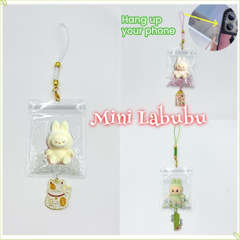 Mini Labubu Plush DIY Pendant decoration DIY guard bag mobile phone ...