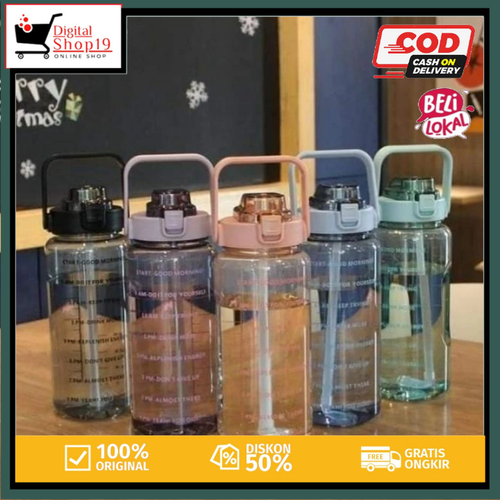 Ds.id CLEAR 2 LITER BOTTLE FREE 3D 2D STICKER | Shopee Malaysia