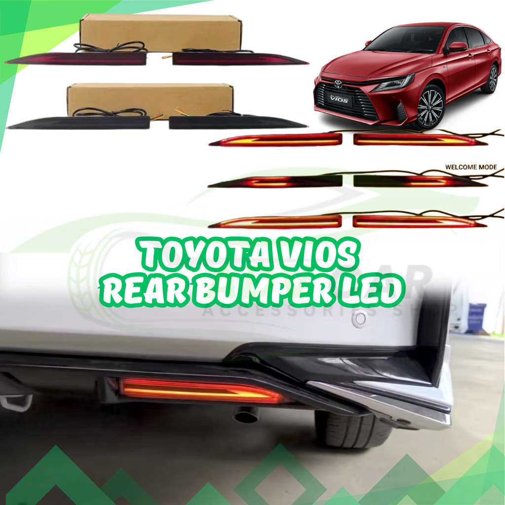 Toyota Vios 2022-2025 Facelift LED Rear Bumper Reflector LED Light Rear ...