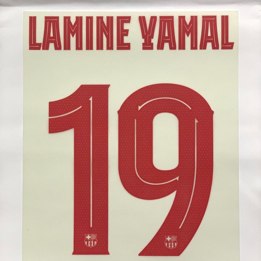 OFFICIAL LAMINE YAMAL #19 FC Barcelona Away Cup UCL 2024-25 PRINT ...