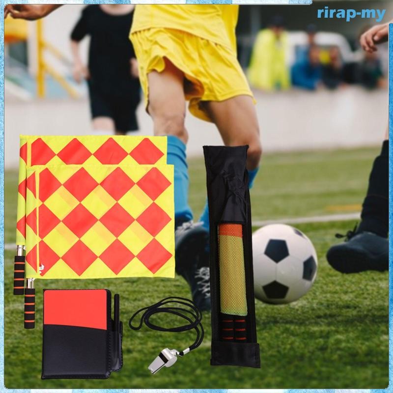 [RirapMY] Soccer Referee Flags Kit, Referee Tool Kit Training Equipment ...