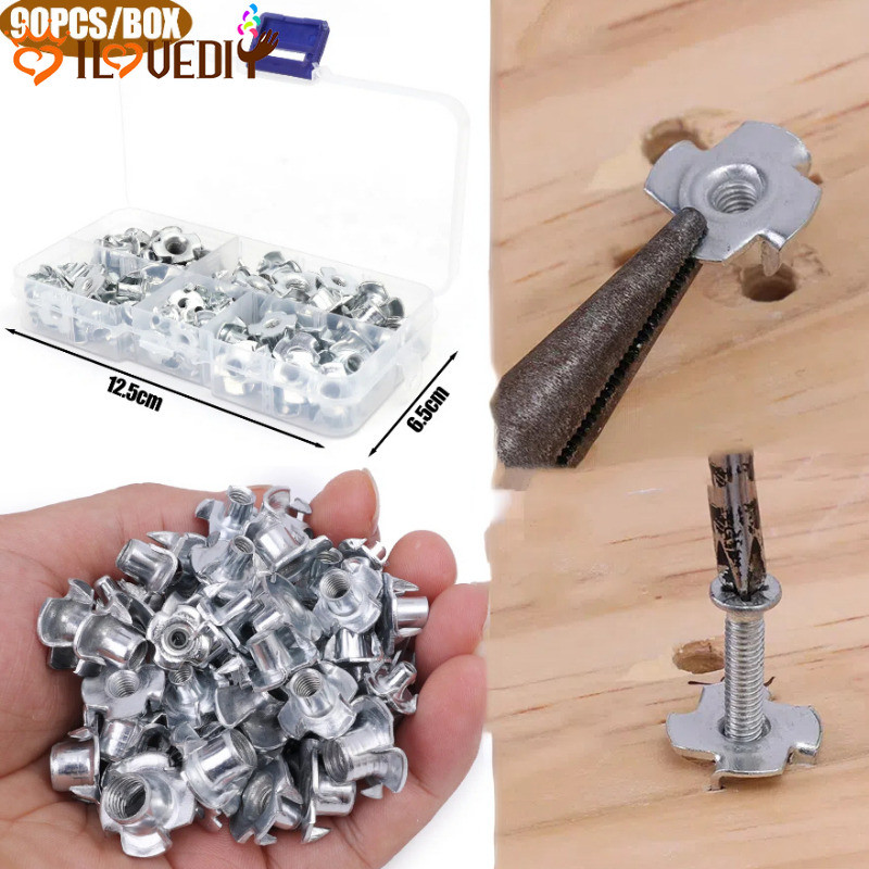 M3-M8 Carbon Steel Four-jaw Nut - Anti-rust, Strong Grip, Anti ...