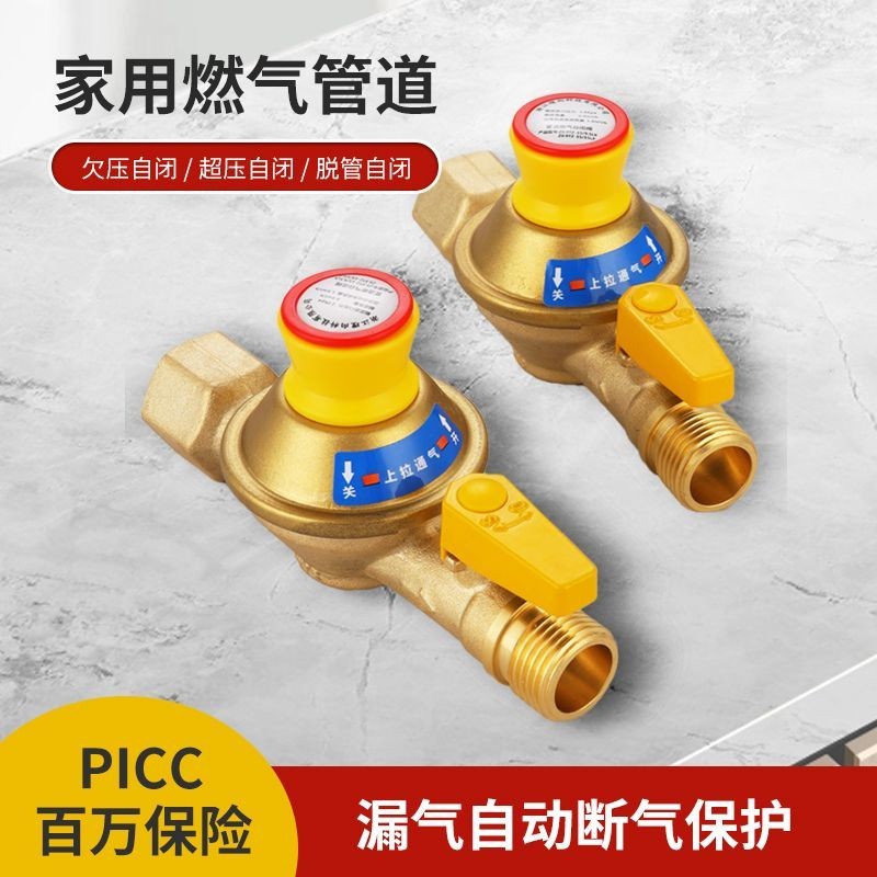 Household Natural Gas Pipeline Self-Closing Valve Air Leakage Automatic ...