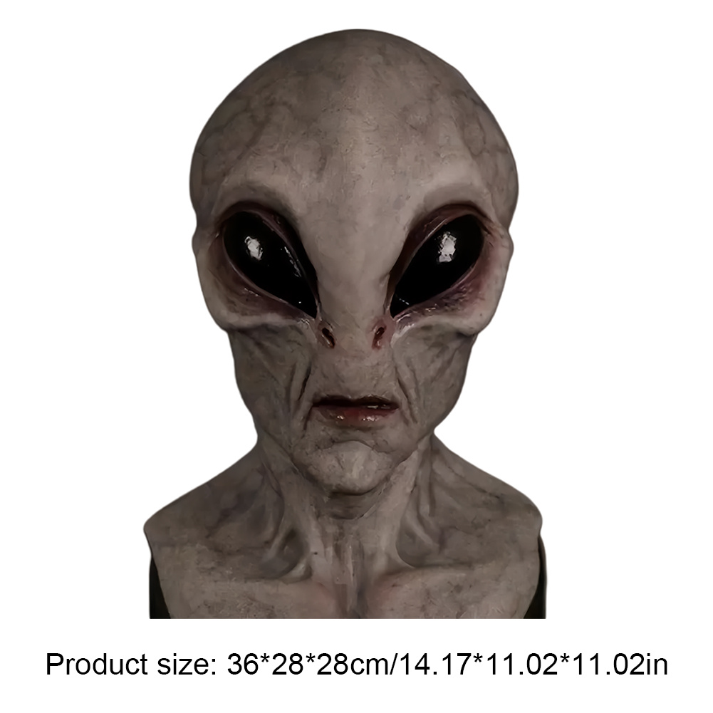 Halloween Alien Mask Horror Face Mask Latex Alien Face Cover for ...