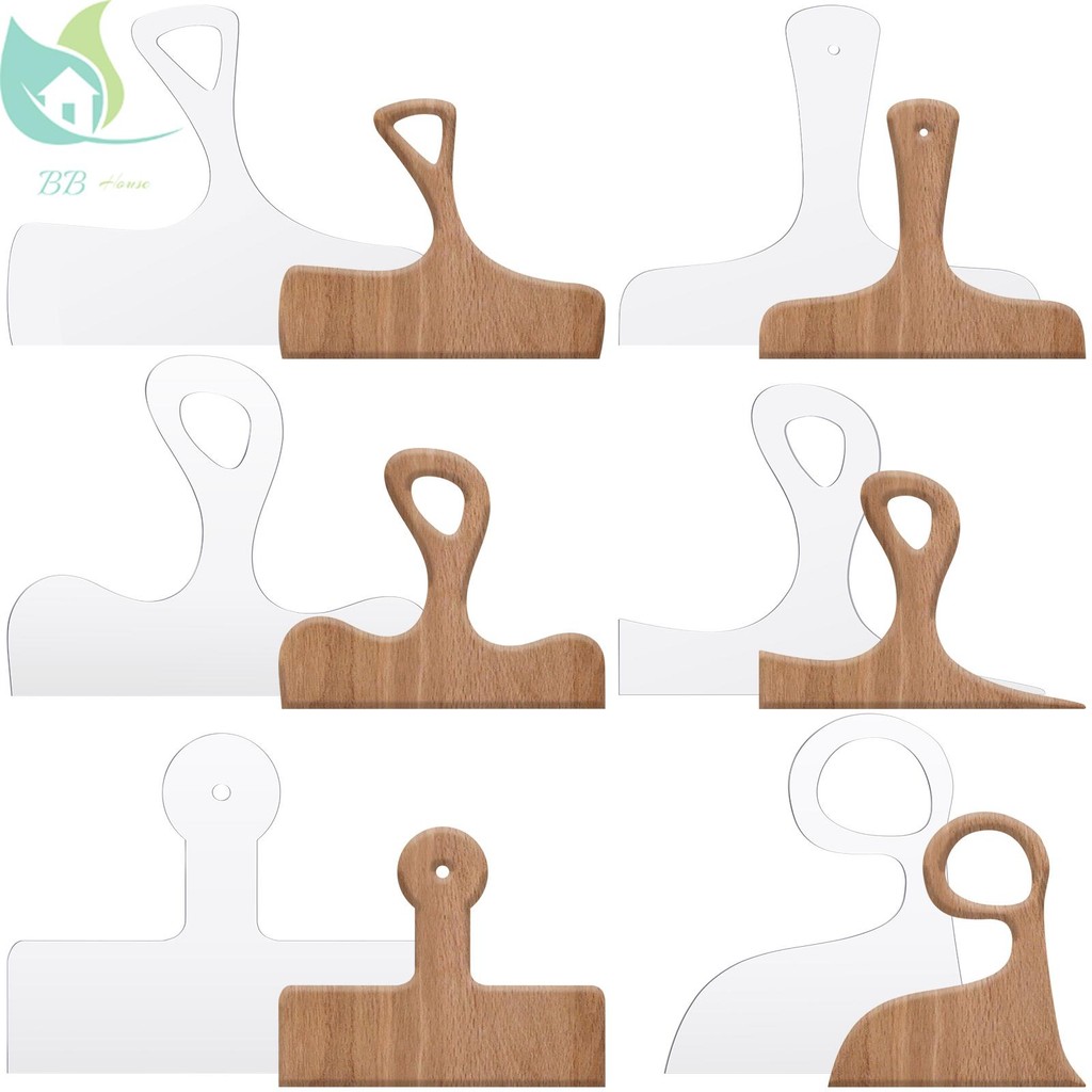 6Pcs Cutting Board Handle Template Set Transparent Acrylic Charcuterie ...