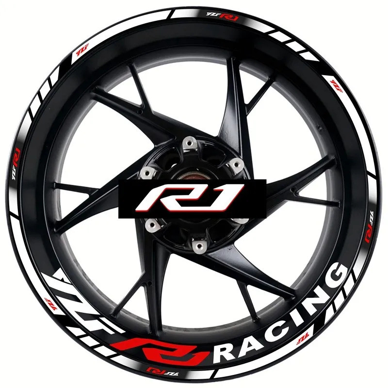 For Yamaha R1 Wheel Sticker Rim Stickers Yzf r1 Logo Set 17 Inch Inner ...