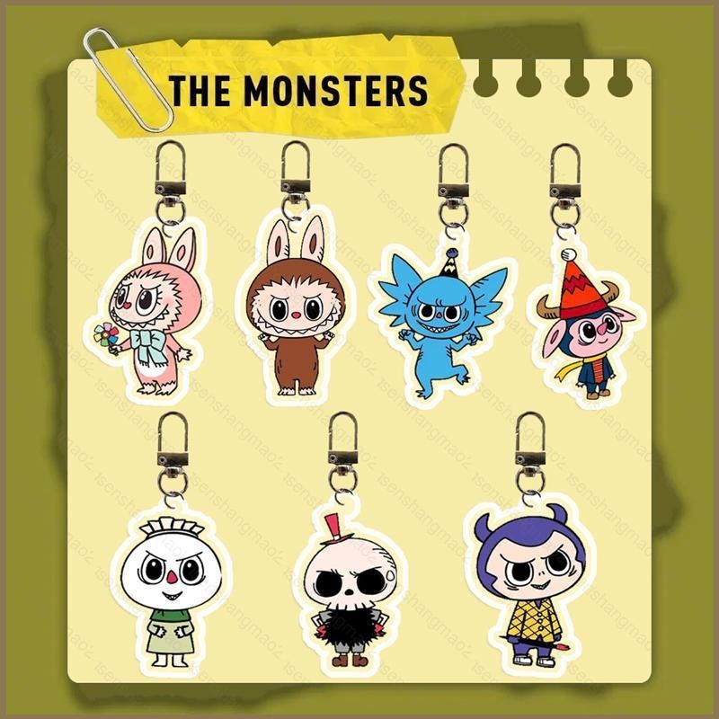 PG Labubu MOKOKO PIPPO acylic key holder keychain bag pendant cartoon ...