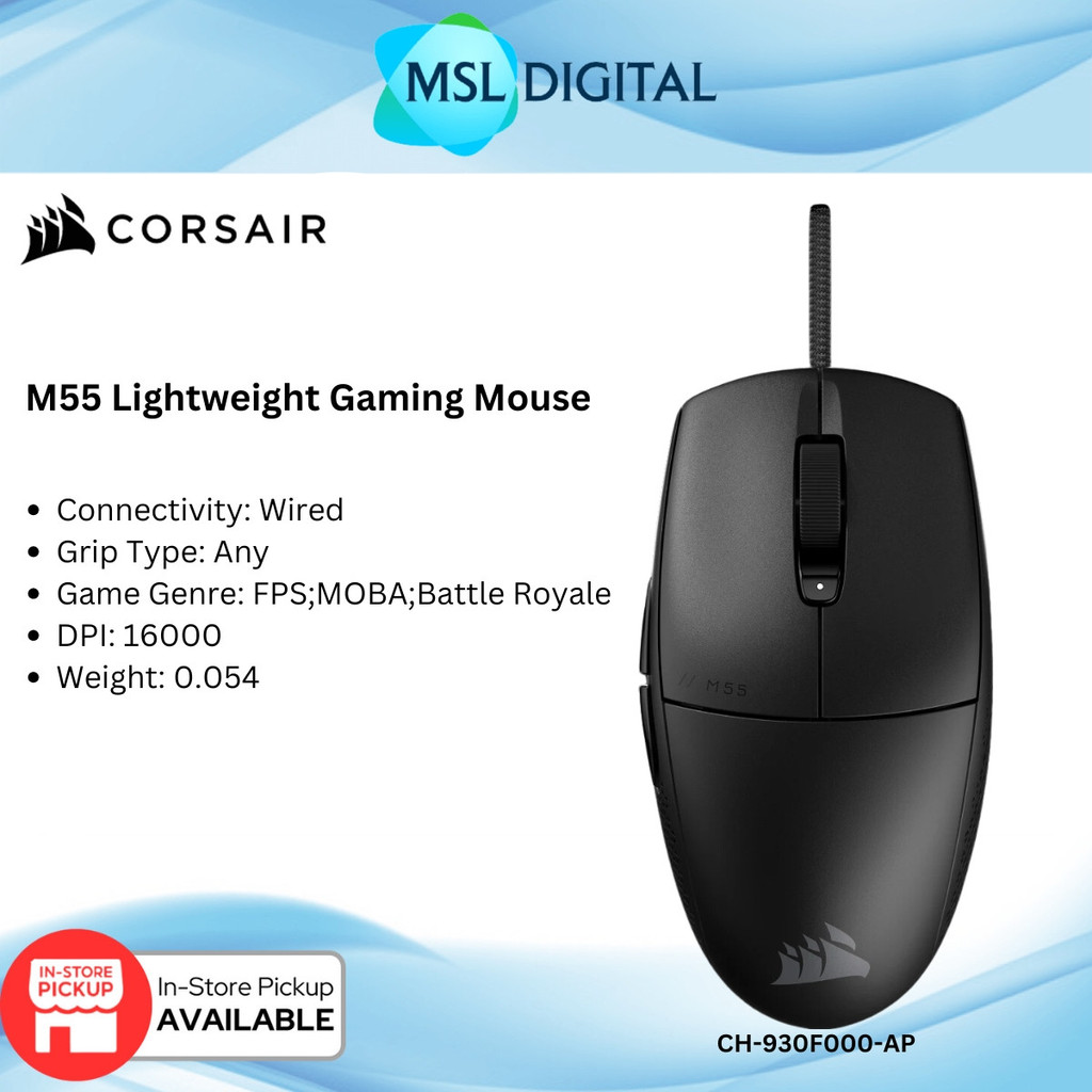 Corsair M55 Lightweight Gaming Mouse | Shopee Malaysia