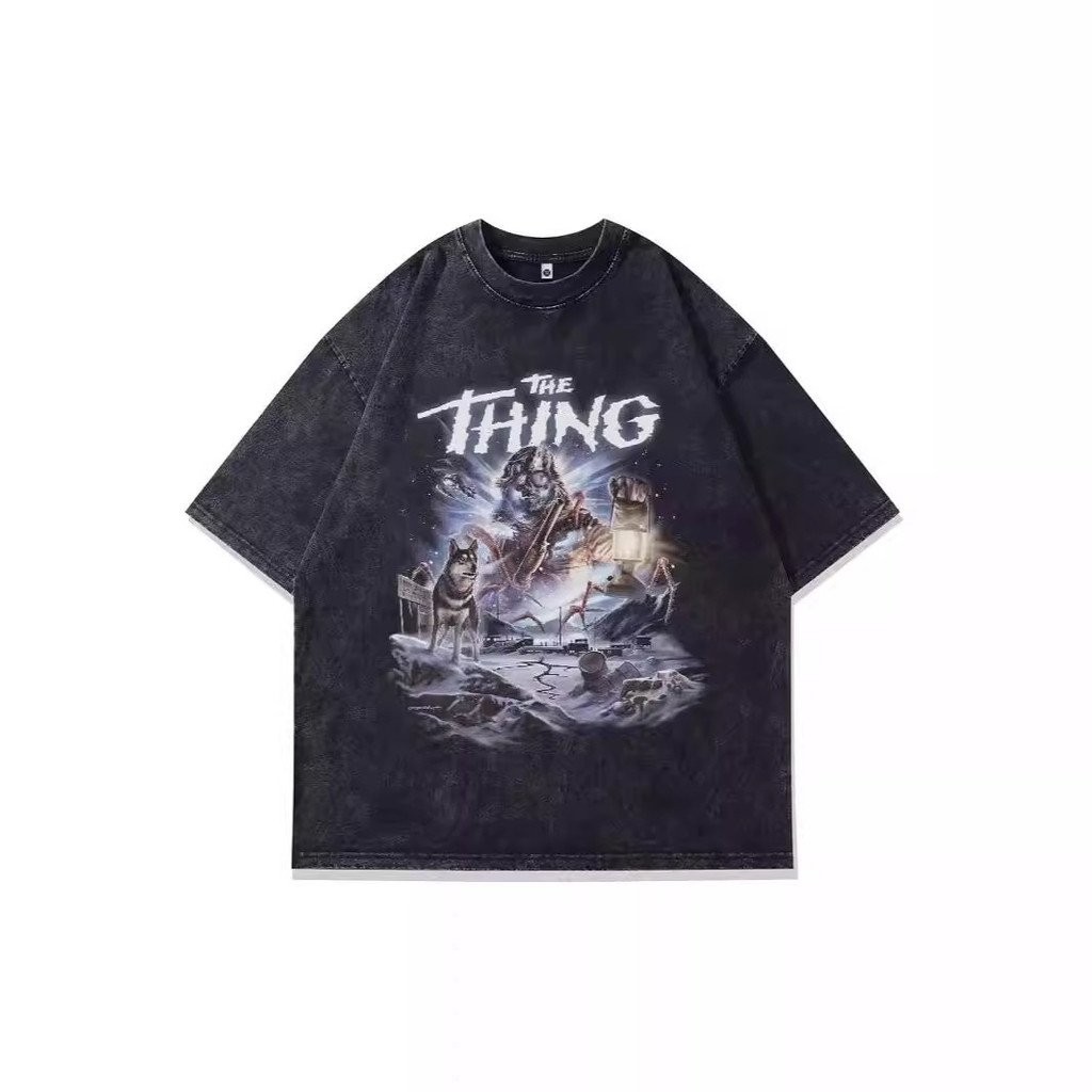 Cucian air baru 2024 vintej retro blockbuster cetakan bunga longgar t ...