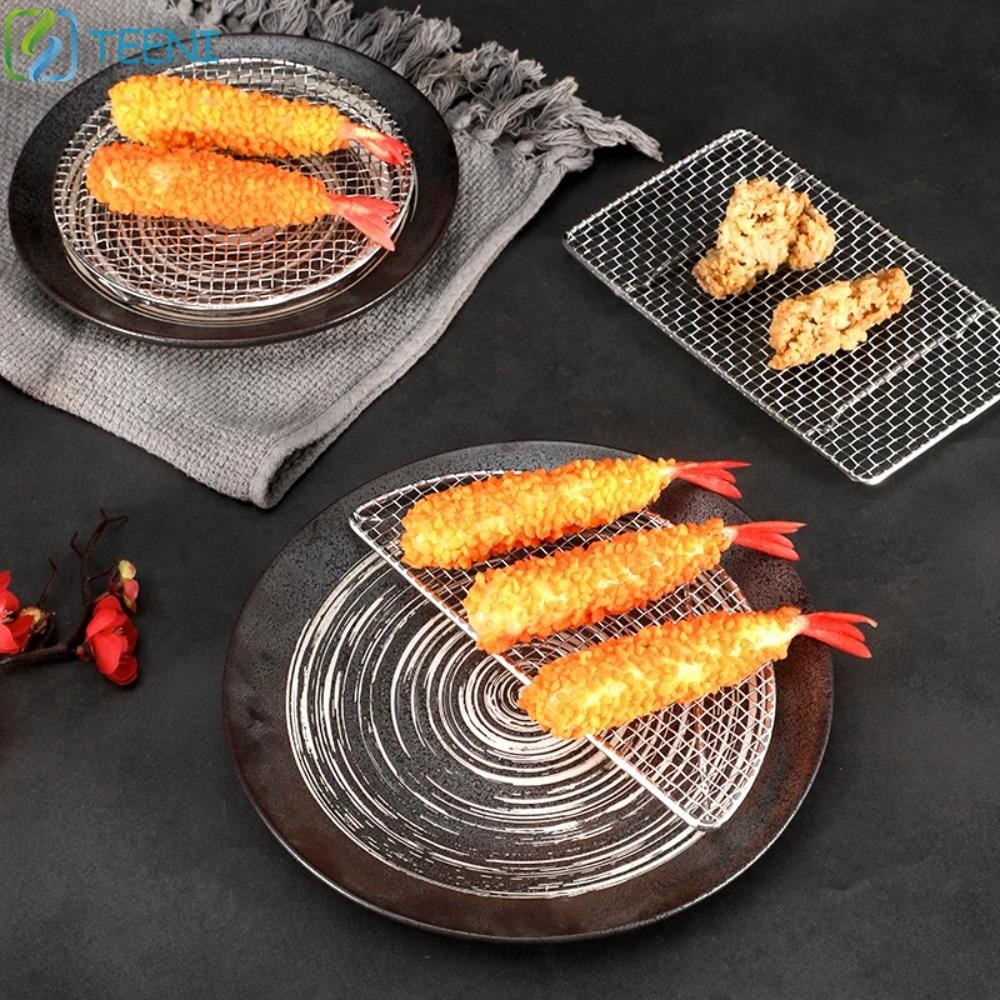 TEENI Barbecue Net, Japanese Style Semi -circular/Round Tempura Frying ...